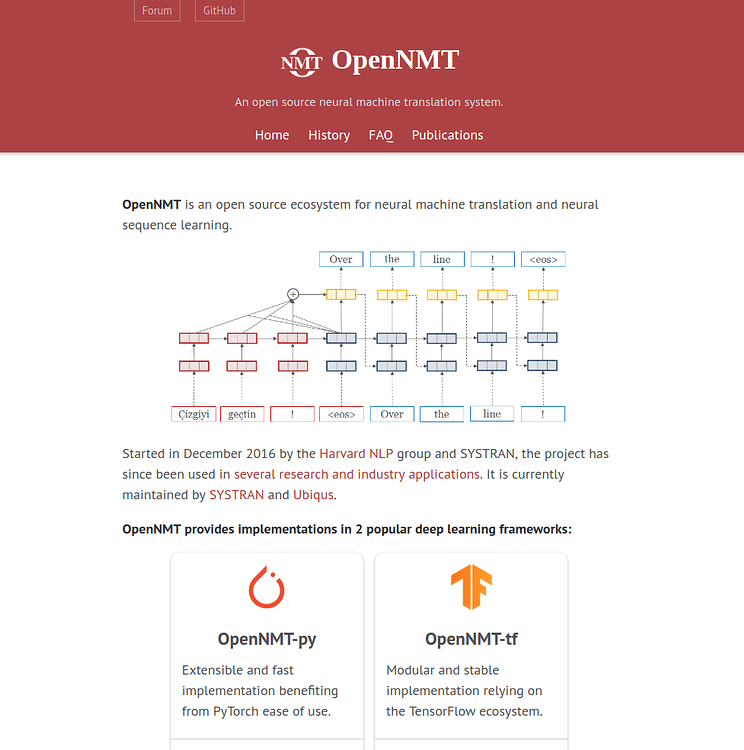 OpenNMT website is updated! - Announcements - OpenNMT