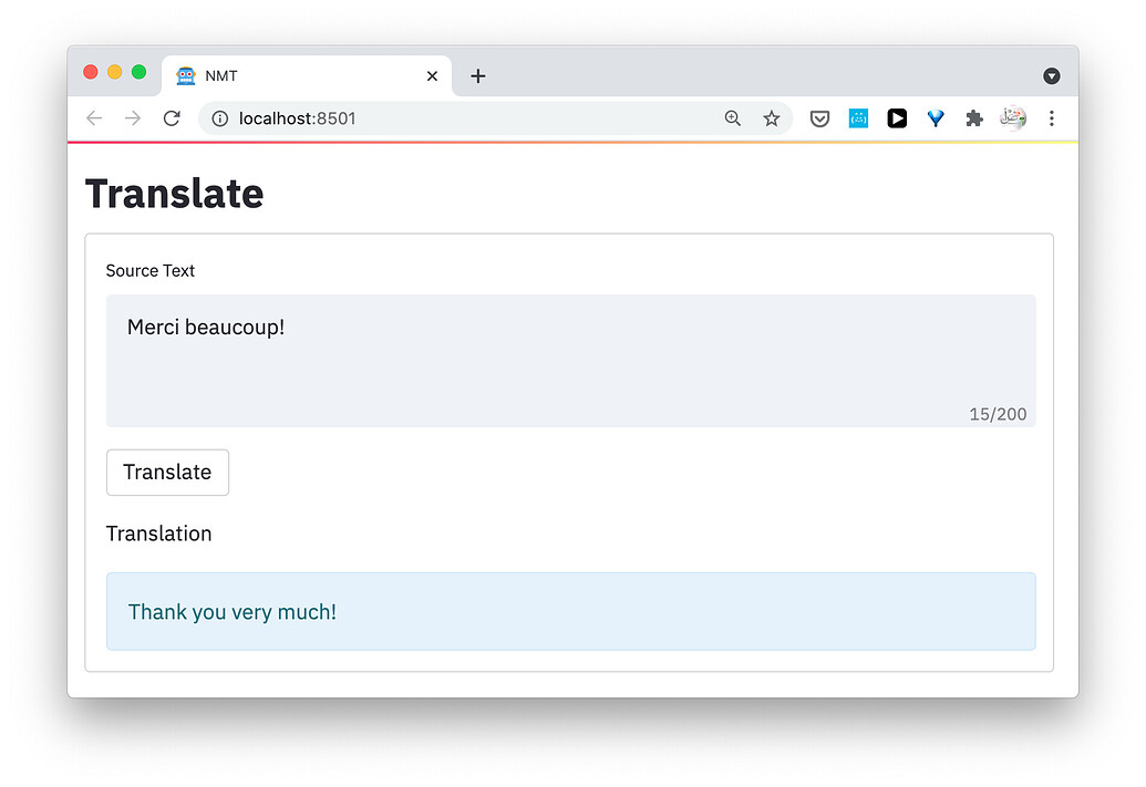 Simple Web Interface - Tutorials - OpenNMT